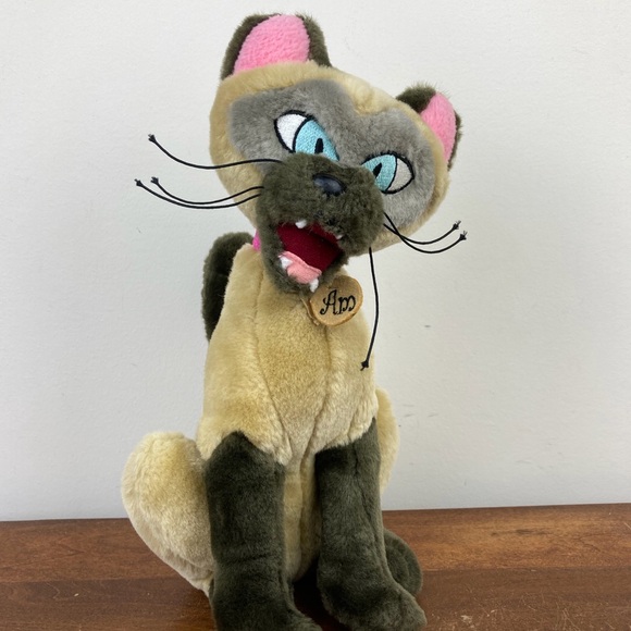 Disney | Toys | Disney Siamese Cat Plush Am Lady And The Tramp Vintage ...